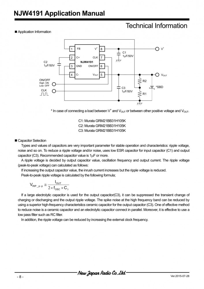NJW4191 technical document page 8