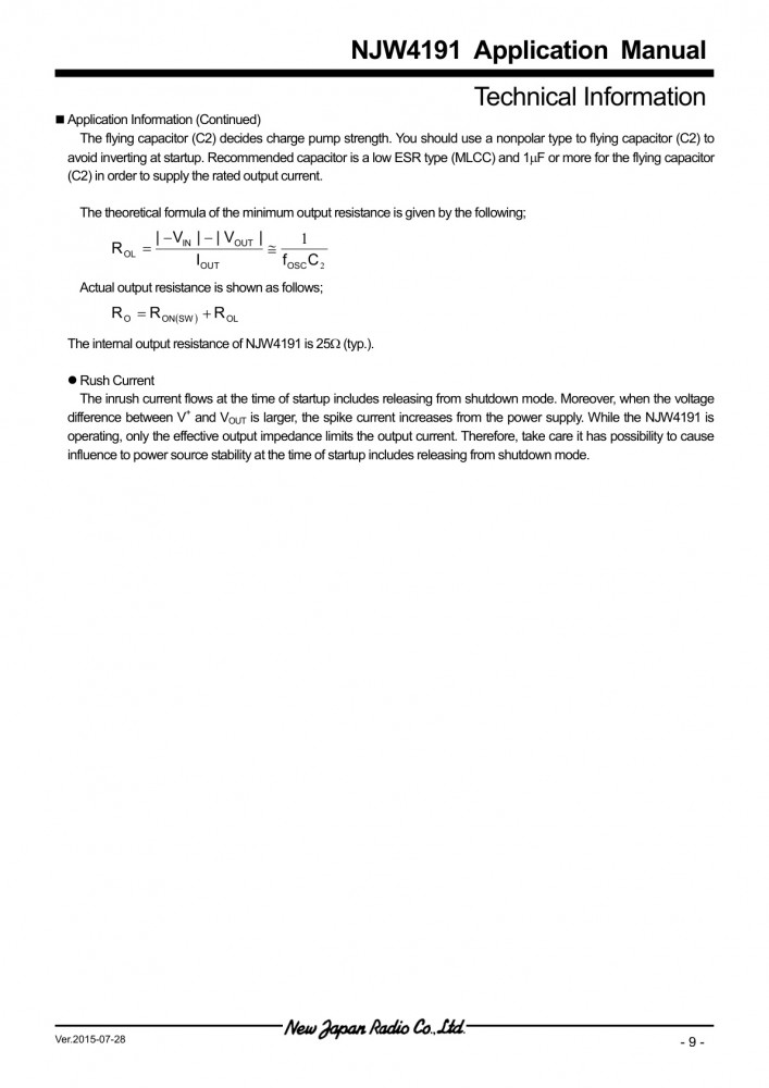 NJW4191 technical document page 9