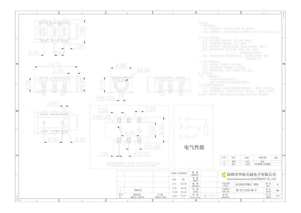 HC-PJ-3133-6P-S product document preview