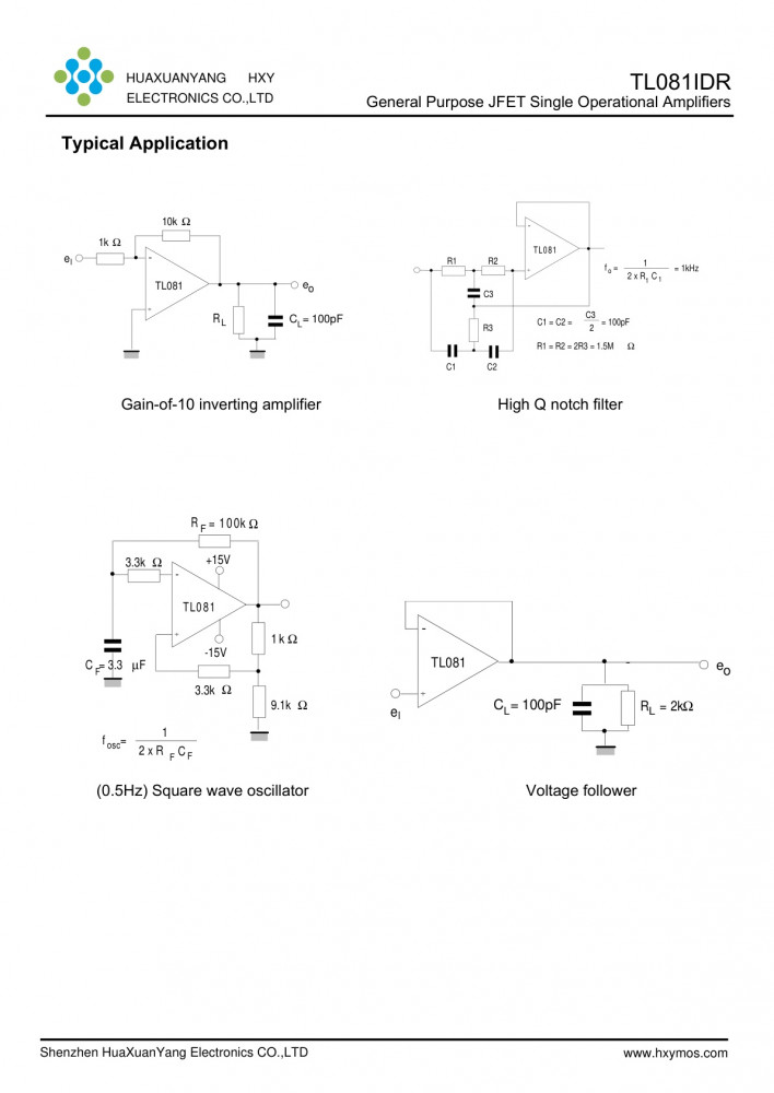 TL081IDR-HXY datasheet page 3