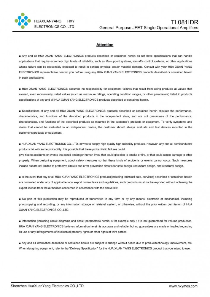 TL081IDR-HXY datasheet page 5
