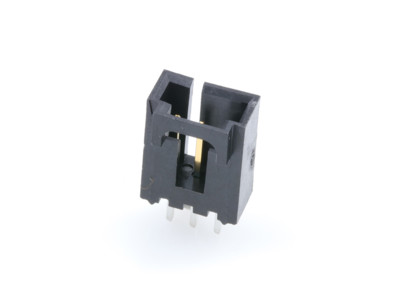 2.54mm Pitch SL Header, Single Row, Vertical, 3.05mm Pocket, Shrouded, 3.30mm Tail Length, 25 Circuits, 0.76µm Gold (Au) Selective Plating, Matte Tin (Sn) Tail Plating