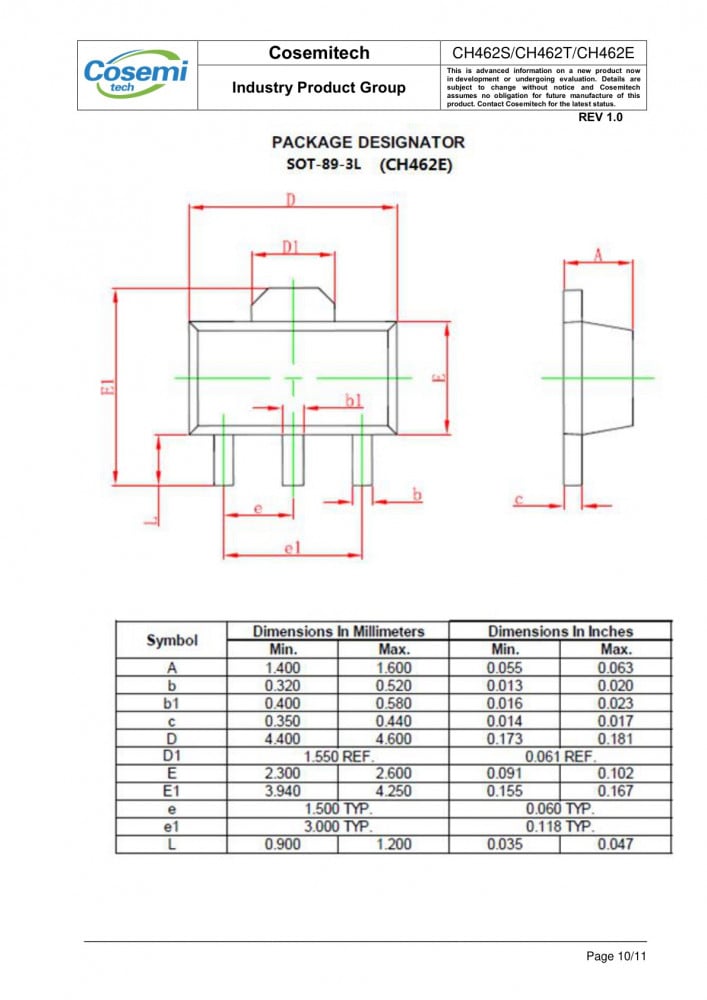 CH462SR datasheet page 10
