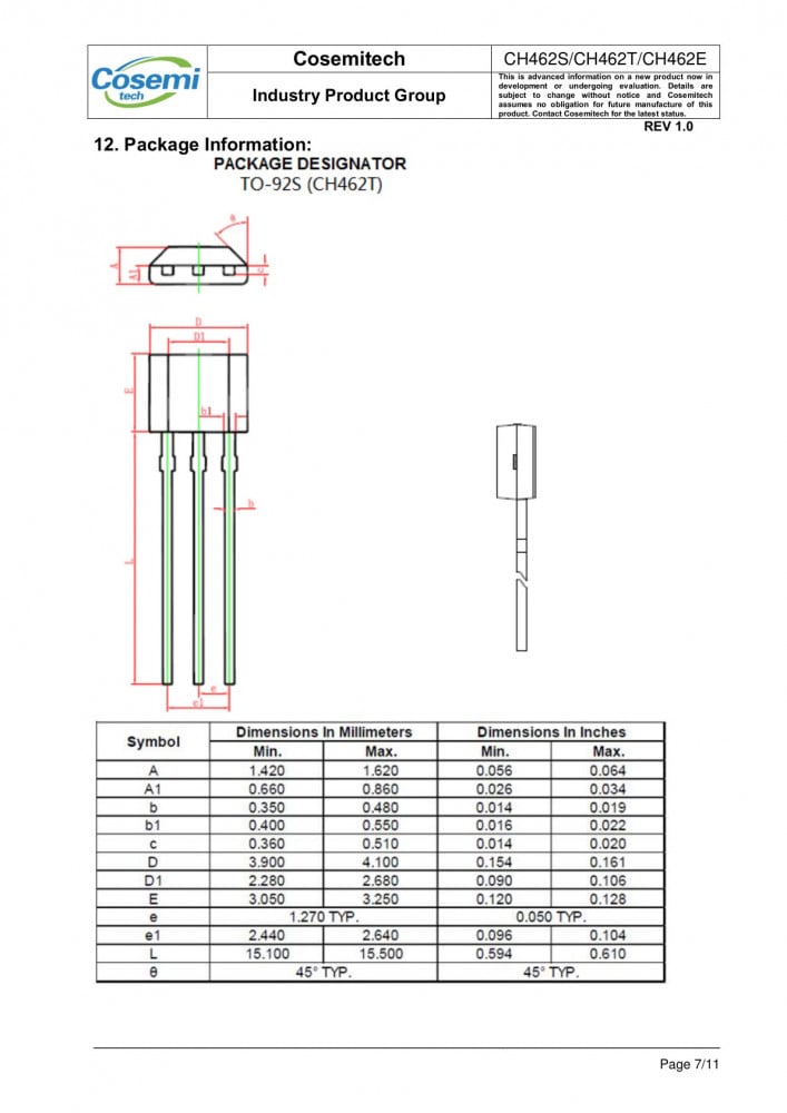 CH462SR datasheet page 7