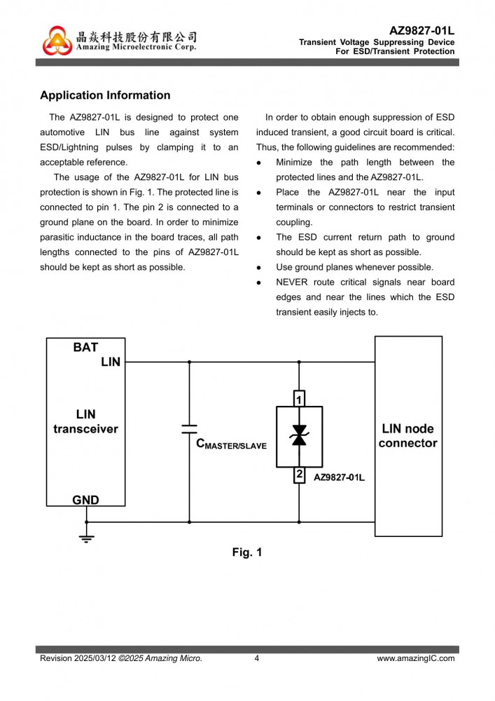 AZ9827-01L datasheet page 4