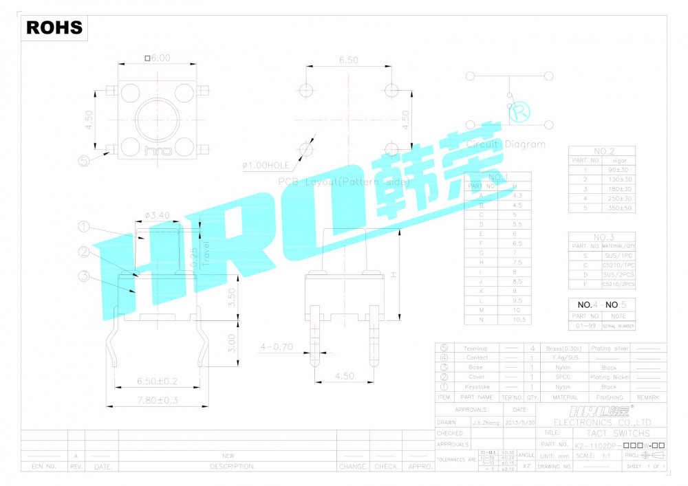 K2-1102DP-C3SW-02 technical drawing