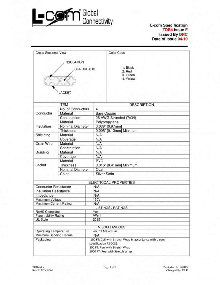 TDB4-100 technical document preview