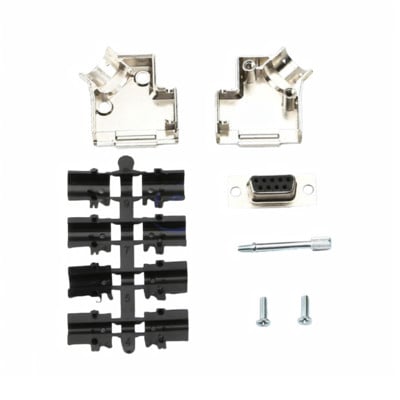 MH CONNECTORS MHDCMR9-DB9S-K D-Sub Backshell Hood for DB9 Connectors