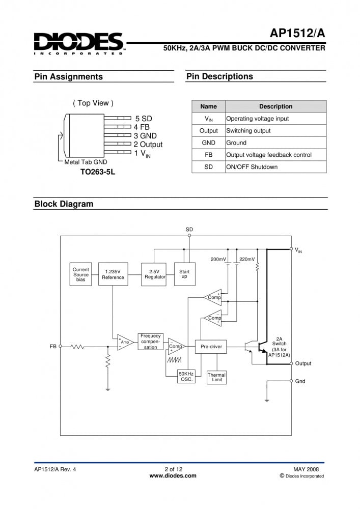 AP1512 datasheet page 2