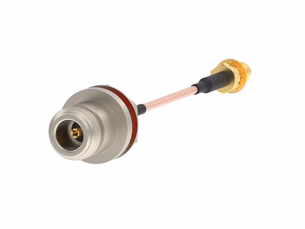 SMA Straight Bulkhead Jack to MMCX Straight Plug on RG-316 Cable, 203.20mm Length, 50 Ohms