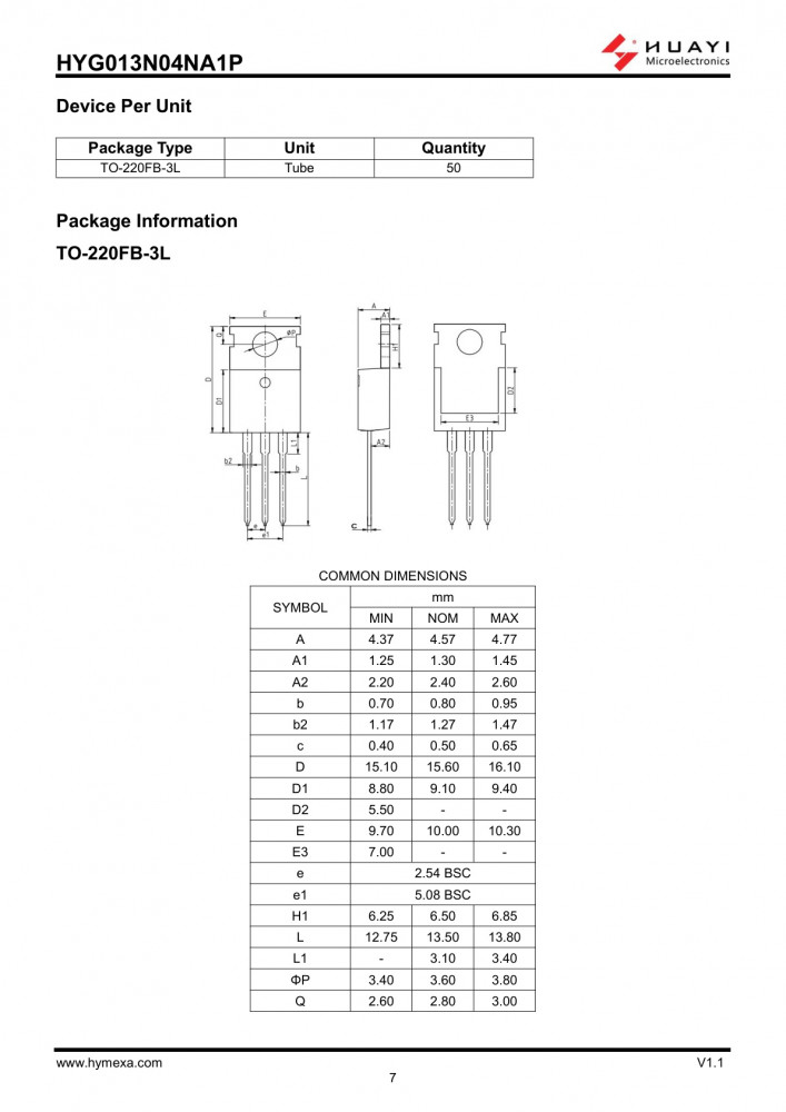 HYG013N04NA1P datasheet page 7