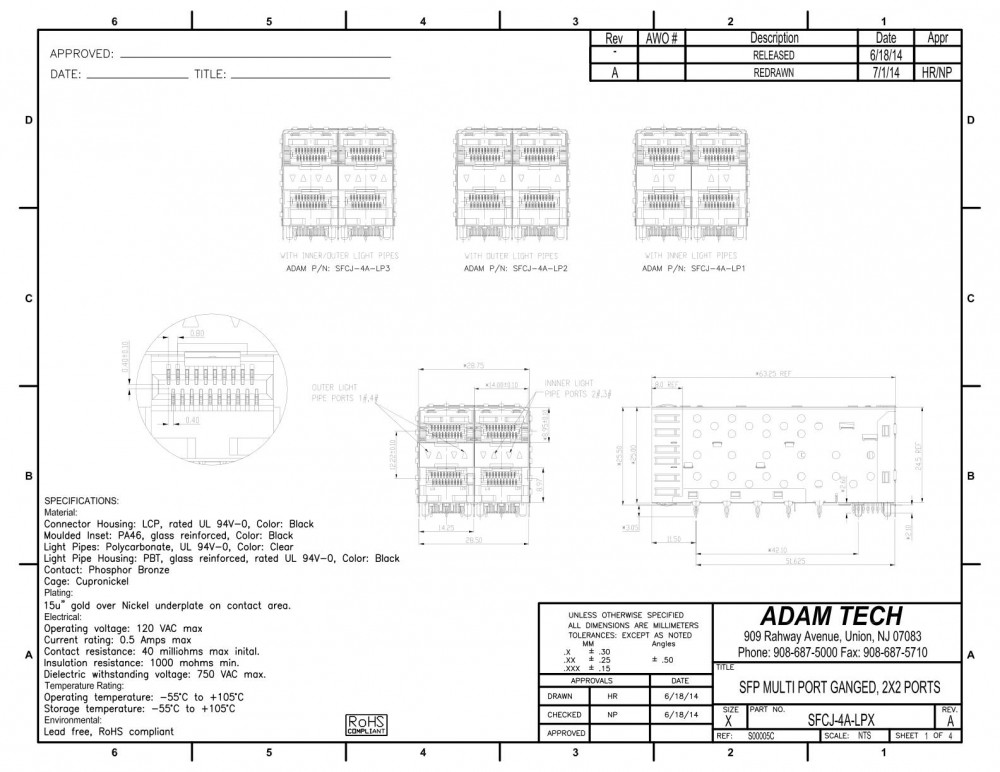 SFCJ-4A-LPX technical drawing page 1