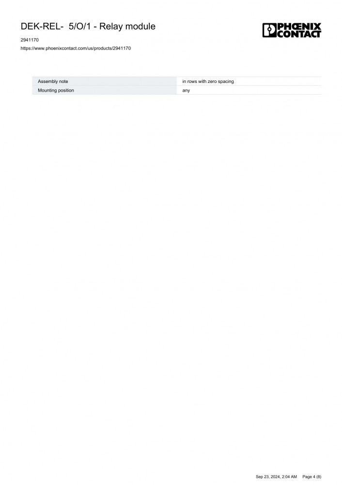 Phoenix Contact 2941170 technical document page 4