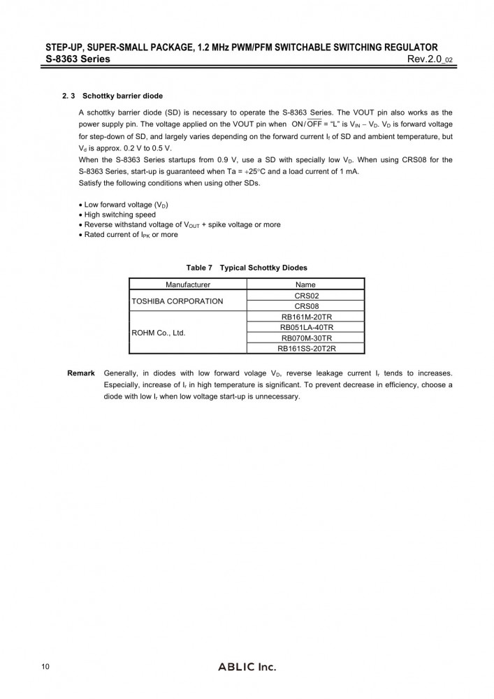 S-8363B-M6T1U2 datasheet page 10