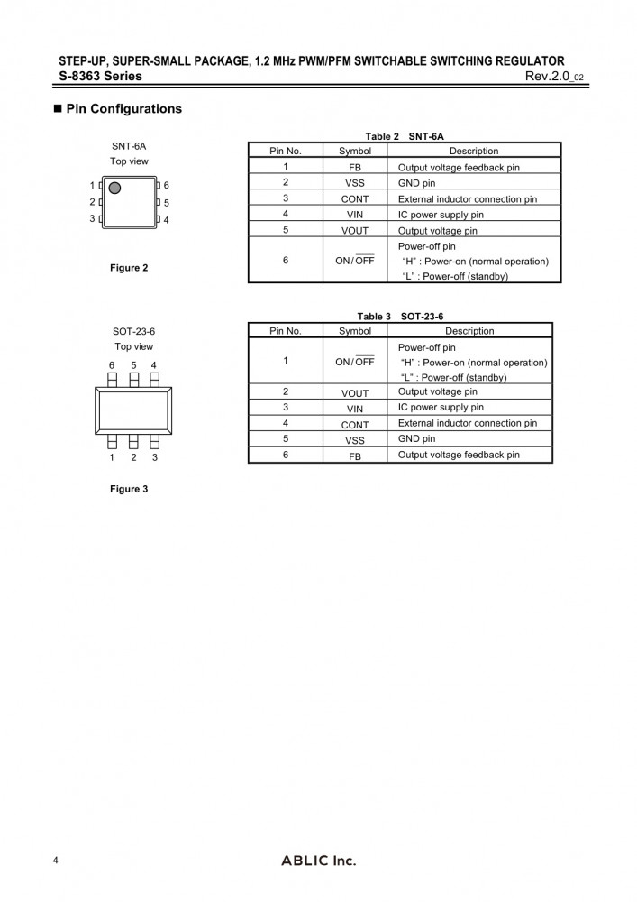 S-8363B-M6T1U2 datasheet page 4