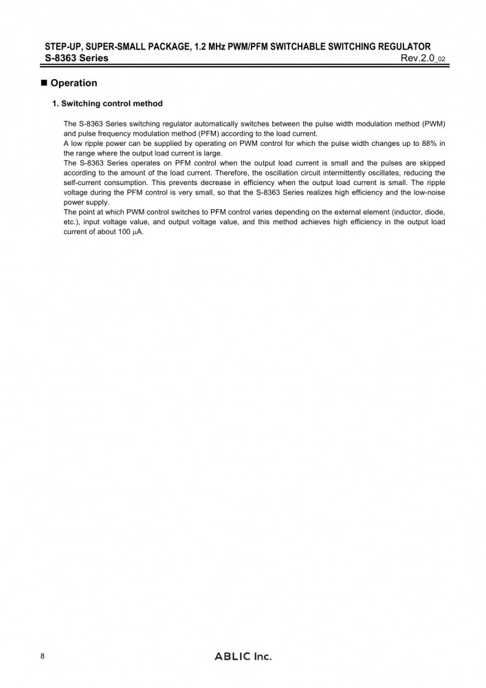 S-8363B-M6T1U2 datasheet page 8