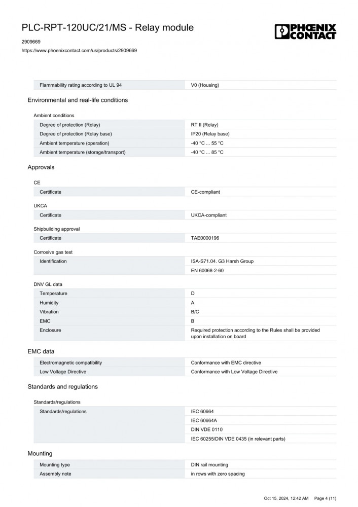 Phoenix Contact 2909669 technical document page 4