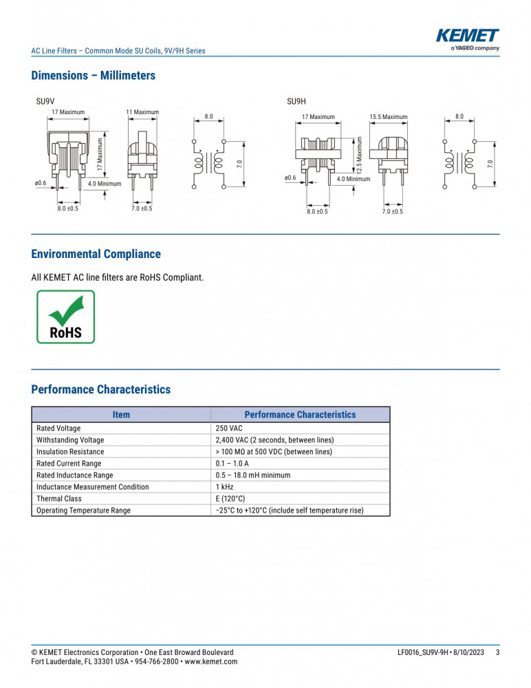 KEMET SU series datasheet page 3