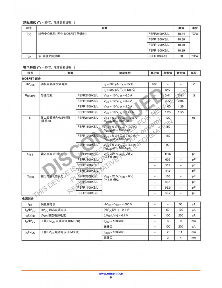 FSFR1800XS datasheet page 6