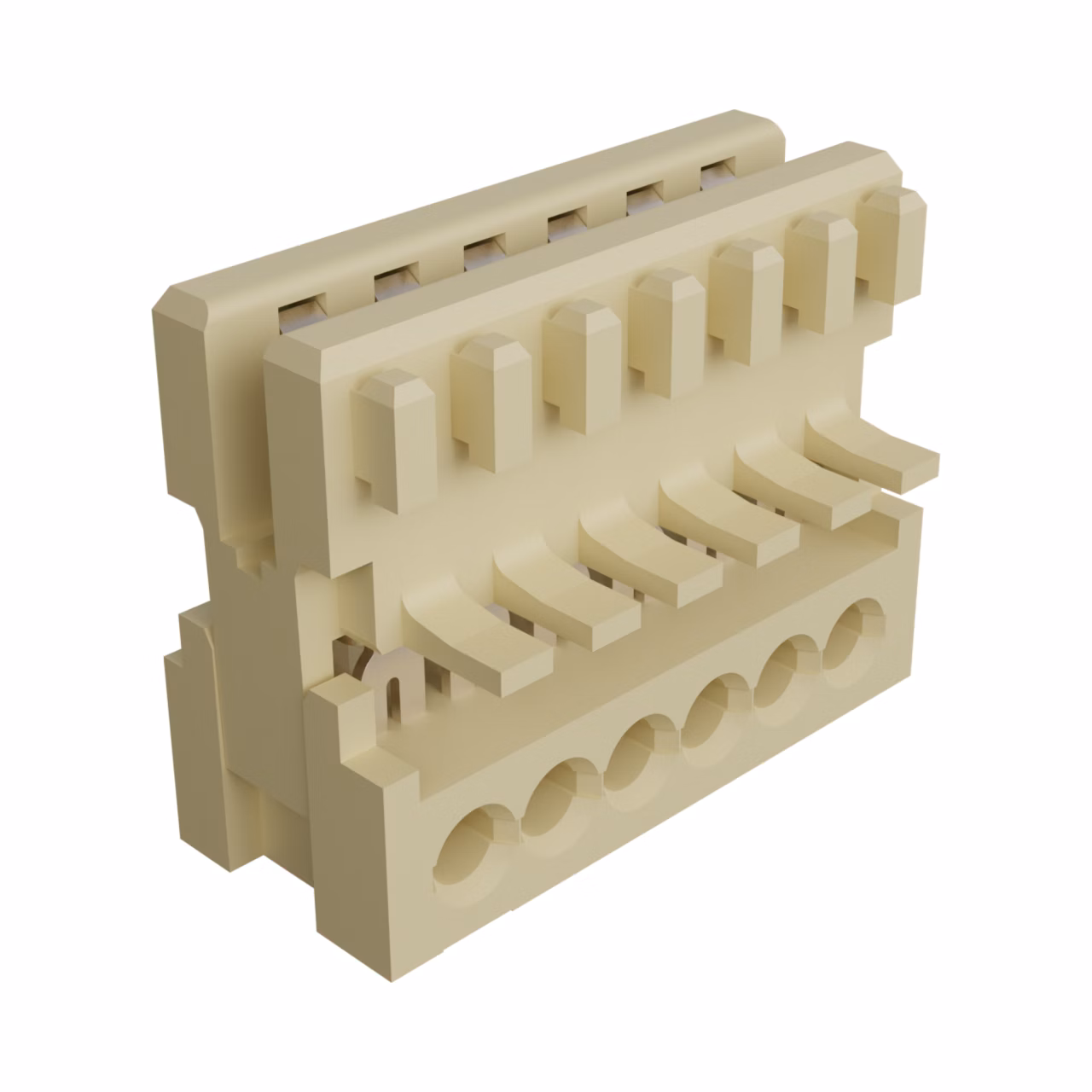 Appli-Mate RAST 2.5 IDT Connector, 2.50mm Pitch, Direct/Indirect, Female, Beaded Terminal, 6 Circuits, All Position Keys, Open Endwalls, Zeus Housing for sale