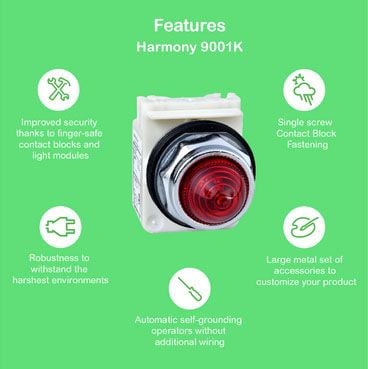 Schneider 9001KR2RH13Y238 Pushbutton Switch for sale