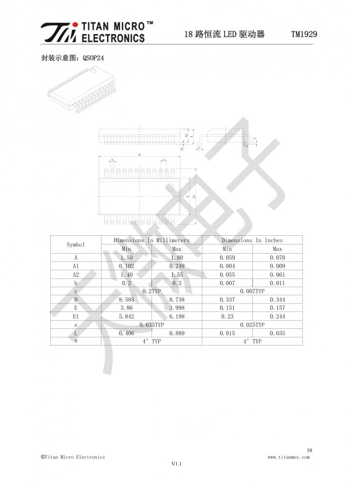 TM1929 datasheet page 10