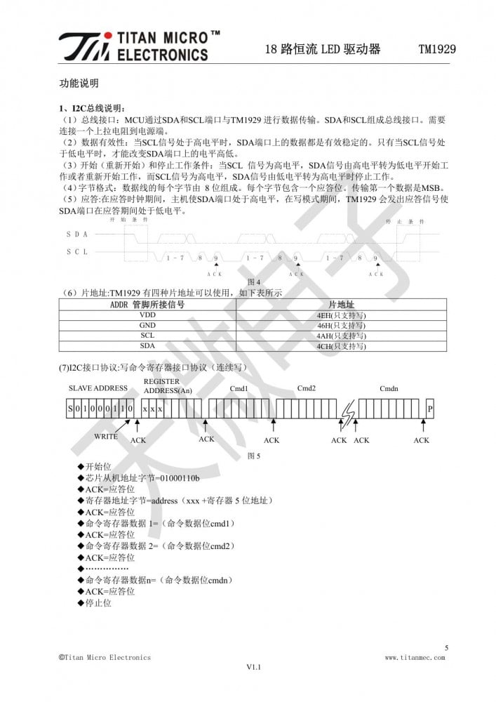 TM1929 datasheet page 5
