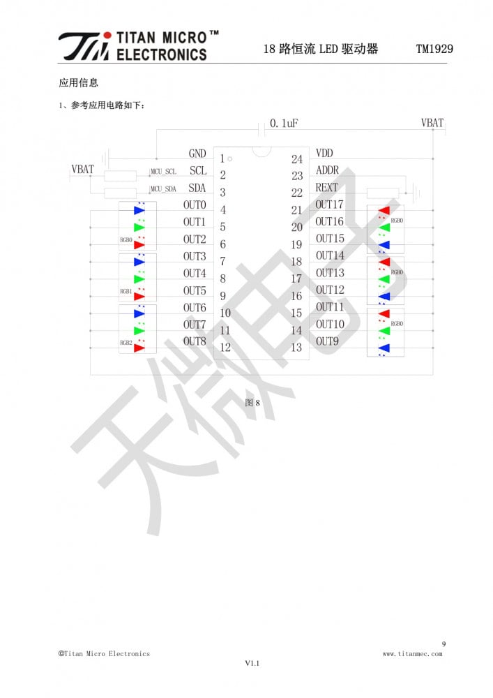 TM1929 datasheet page 9