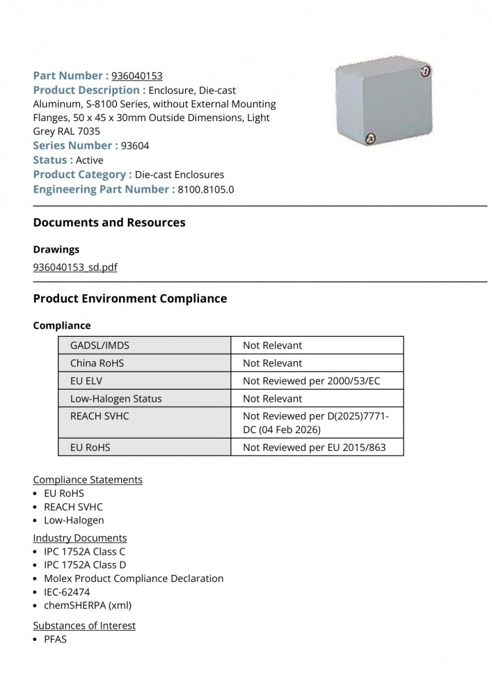 936040153 product drawing preview, page 1