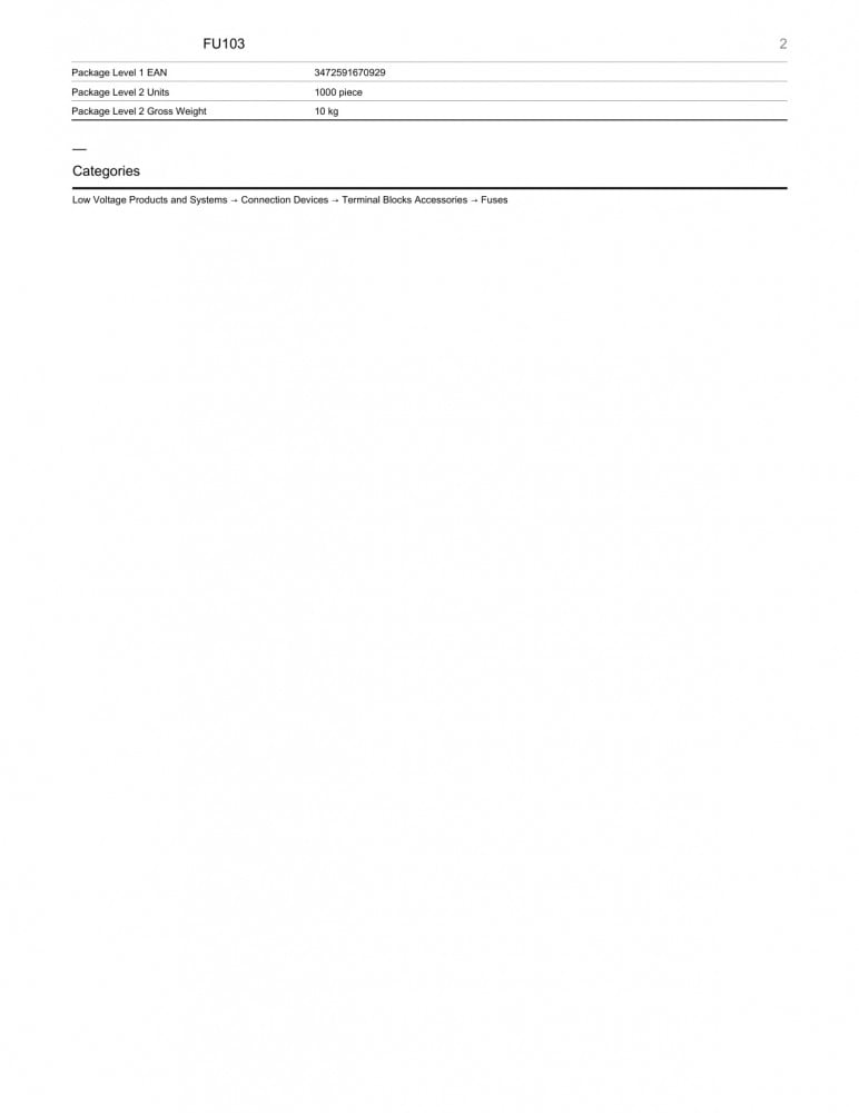 FU103 product documentation image, page 2