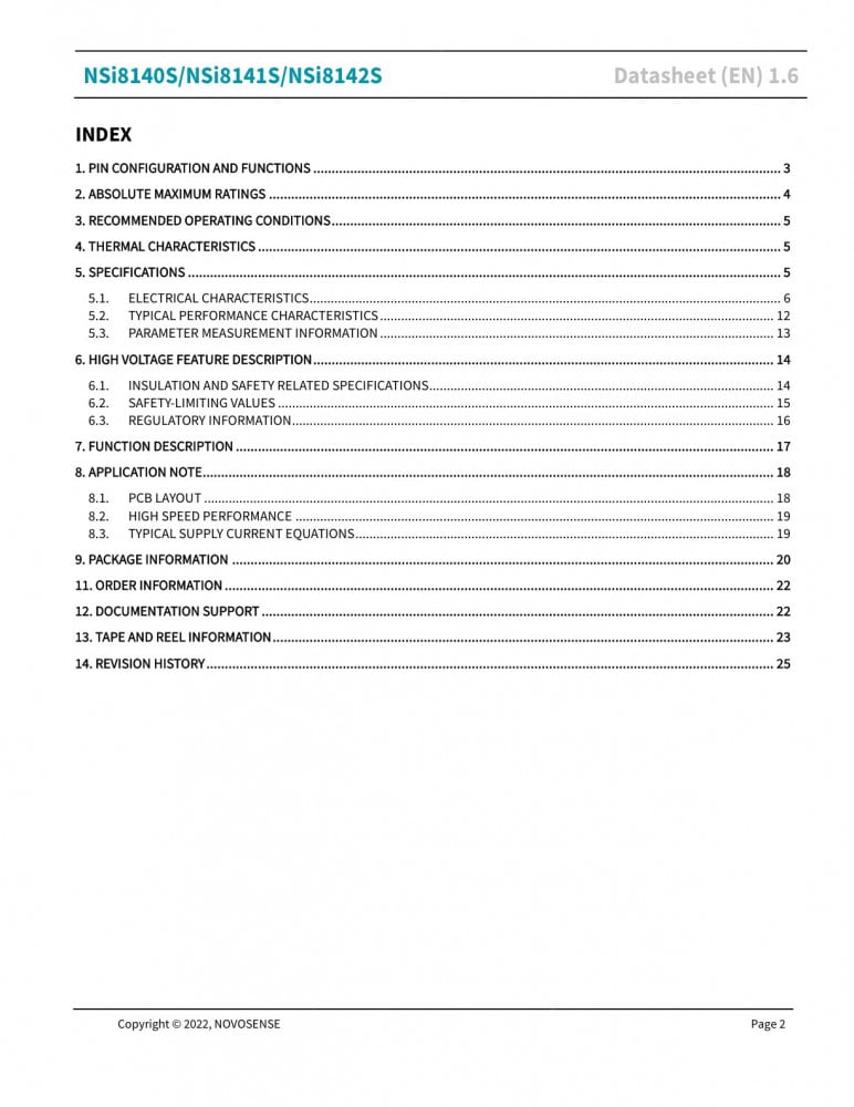 NSI8141S1 datasheet page 2