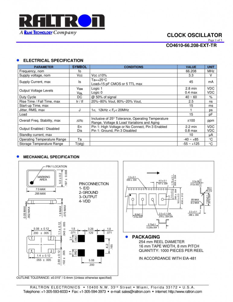 CO4610-66.208-EXT-TR datasheet page 1