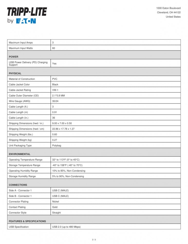 U040-003-C-FL technical document page 2