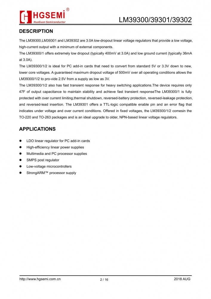 LM39302S/TR datasheet page 2