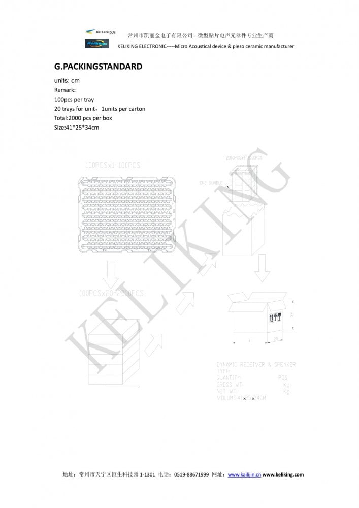 KLJ-4007R32W20mW packing page