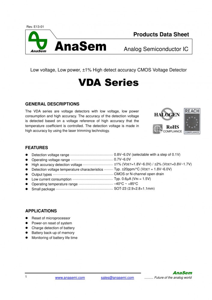 AnaSem VDA1220CTA datasheet page 2