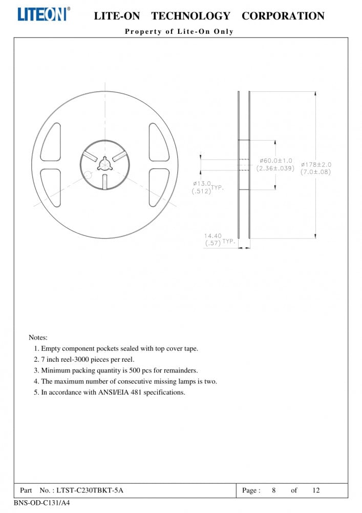 LTST-C230TBKT-5A datasheet page 9
