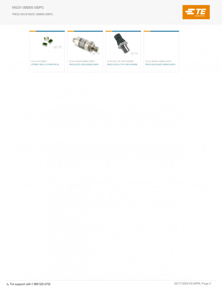 M5231-000005-500PG technical document page 2