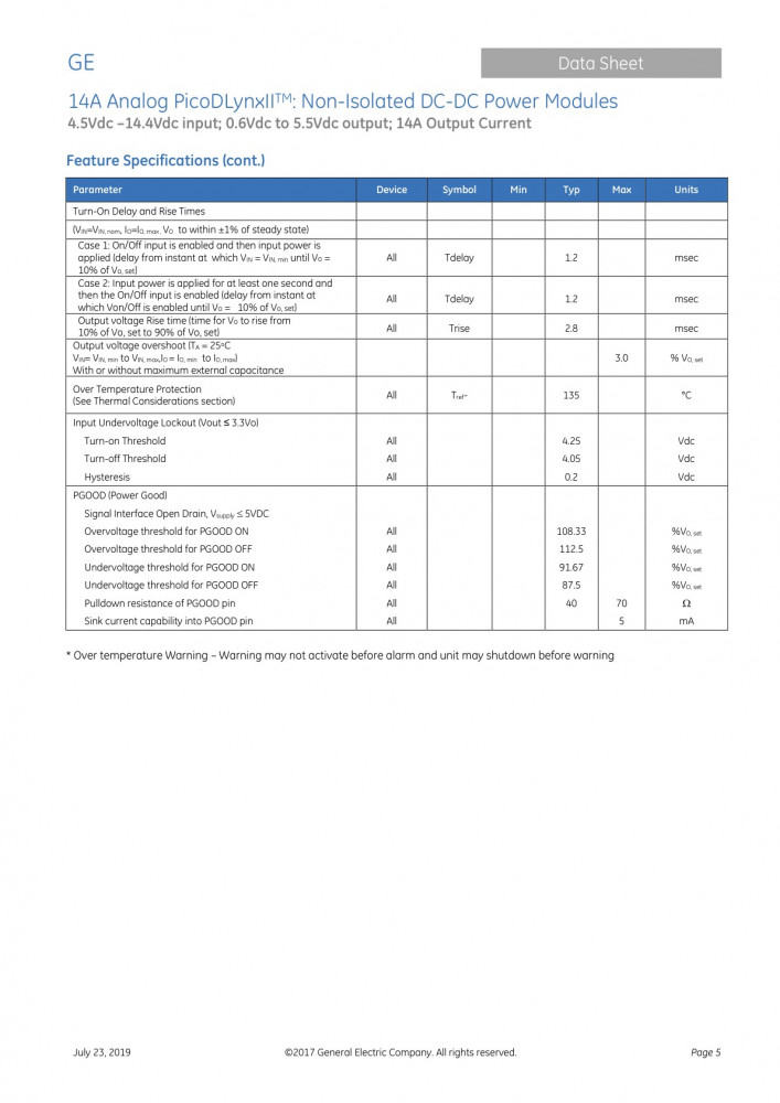PKX014A0X43-SRZ datasheet page 5