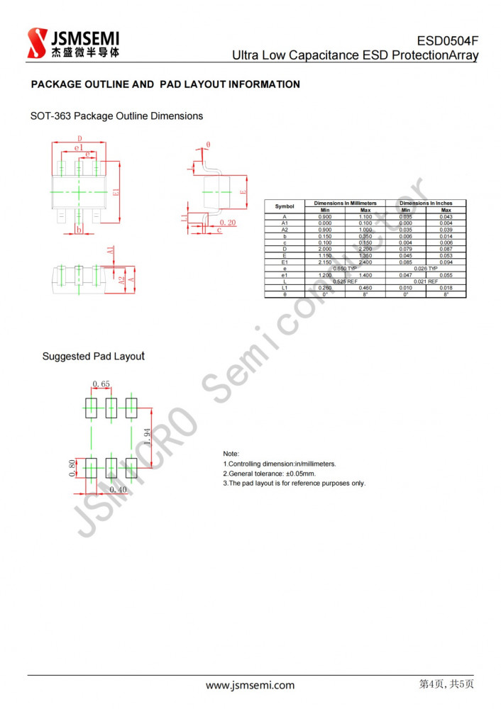 ESD0504F datasheet page 4