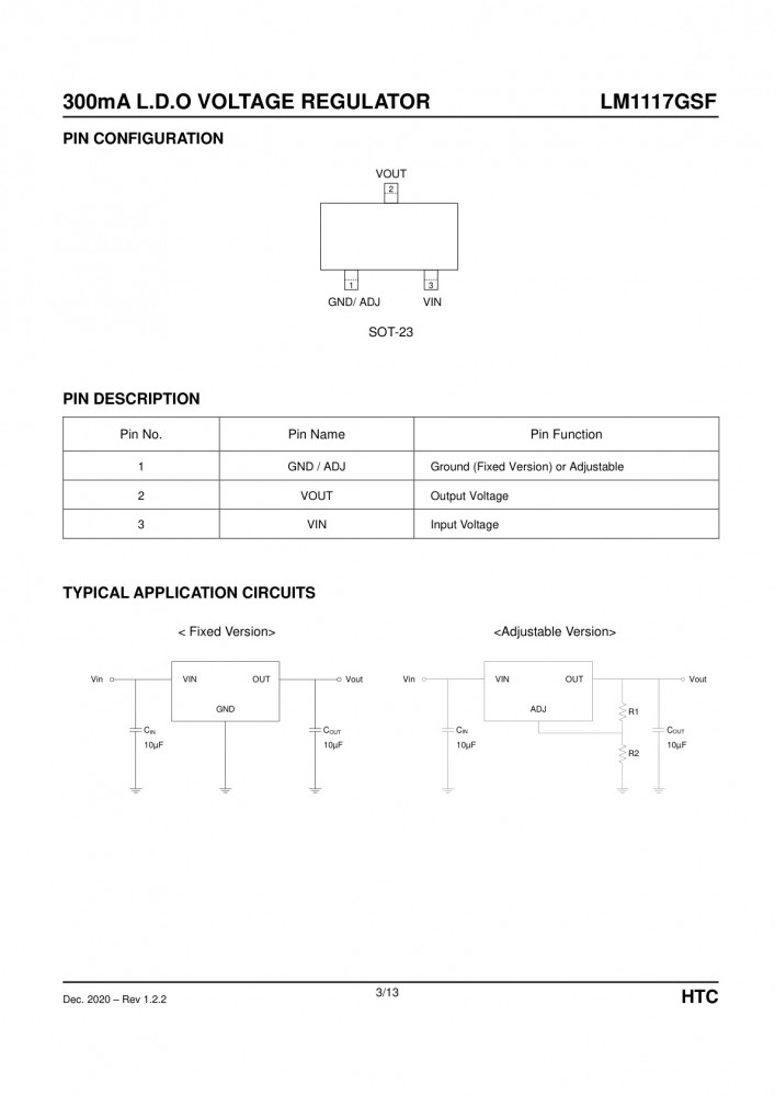 LM1117GSF datasheet page 3