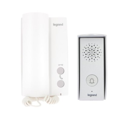 Entrylevel audiokit combine - Complete audio door entry kit with handset and entrance panel - 4-wires cabling - Expandable - IP54 IK07 for sale