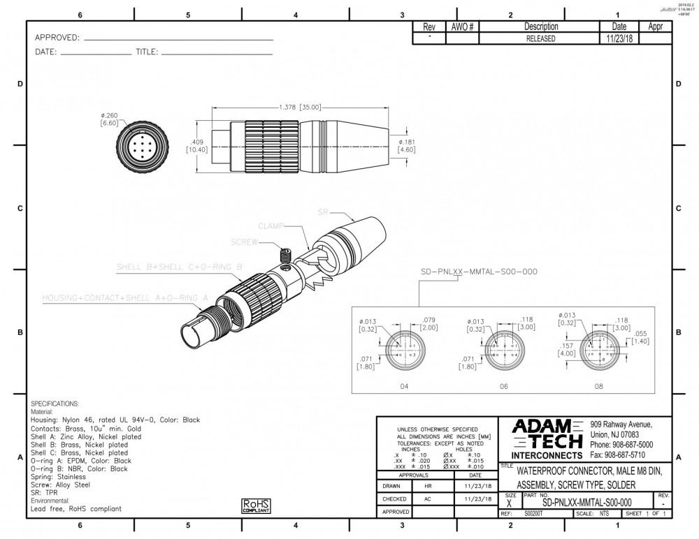 ADAM TECH SD-PNL06-FFTAL-SX0-000 technical document preview
