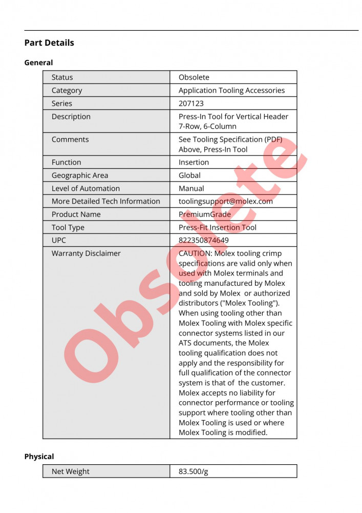 Molex 622018608 tooling document image 2