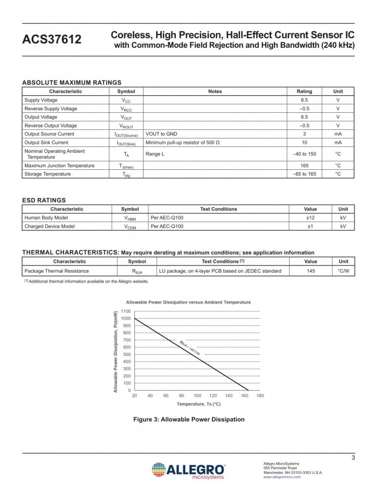 ACS37612 datasheet page 3