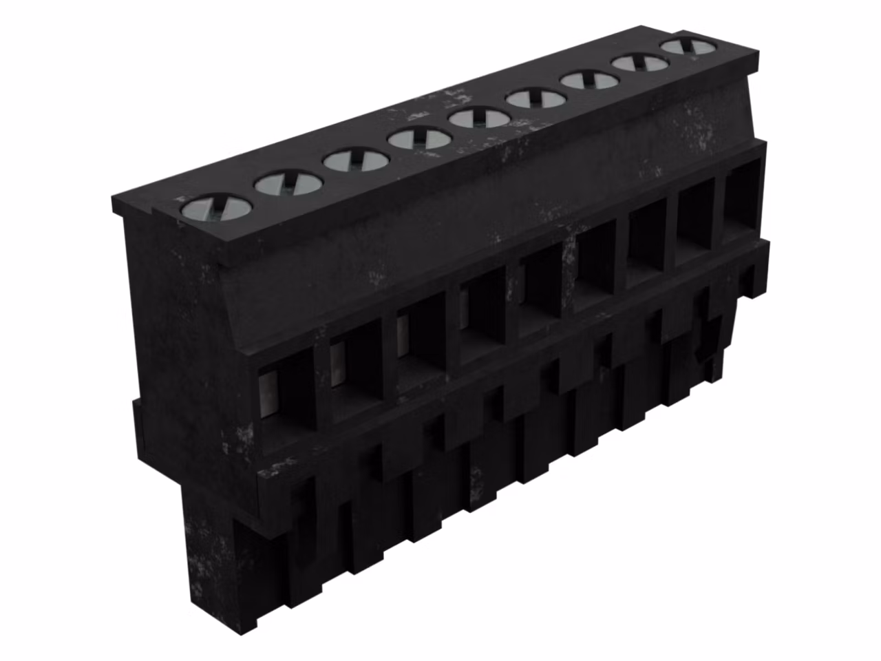 5.08mm Pitch Eurostyle Vertical Plug, with Standard Imprinting, Front Wire Entry, Black, 9 Circuits for sale