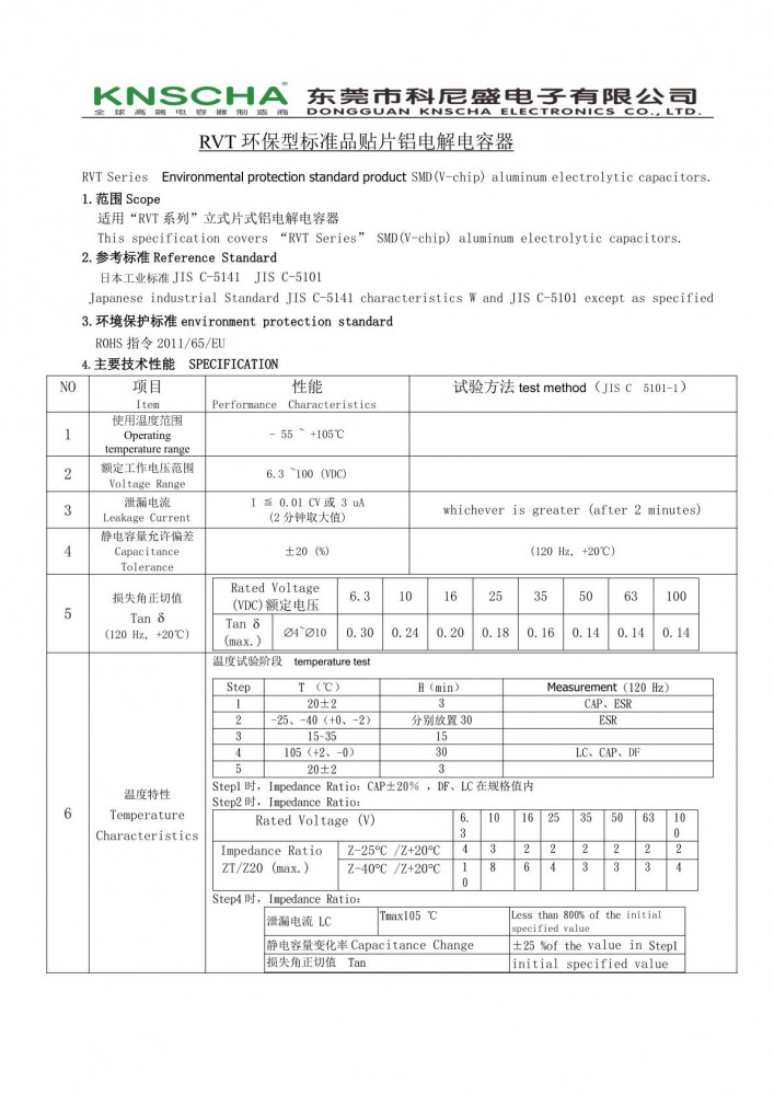 KNSCHA RVT specification page 4