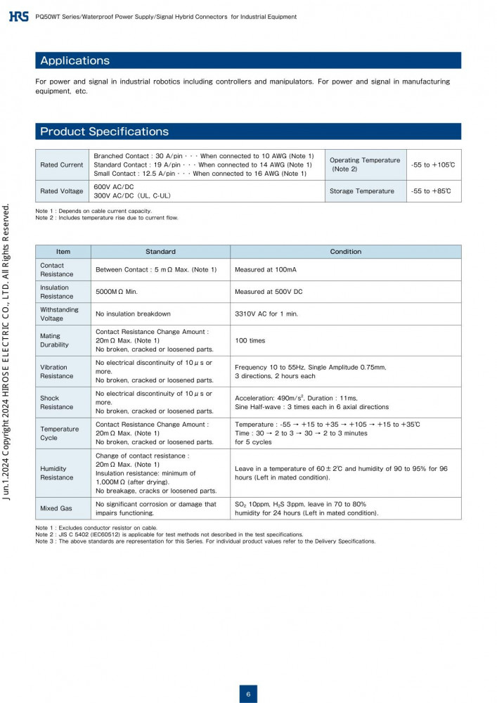 HRS PQ50WT document page 6