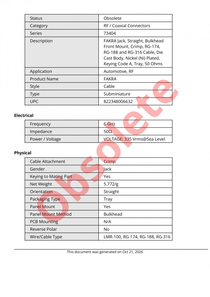 Product document image 2 for MOLEX 734041420