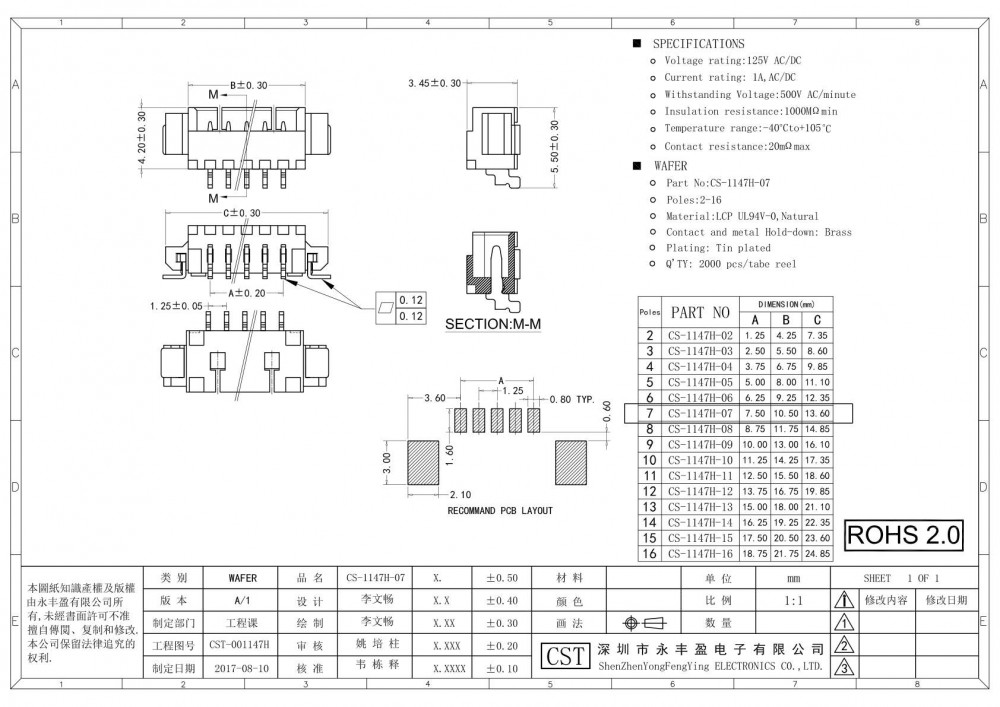 CST CS-1147H-07 engineering drawing